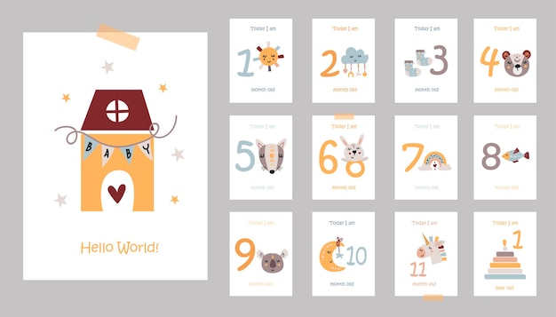 Charming Illustrated Numbers and Woodland Creatures | Jiffy Designs