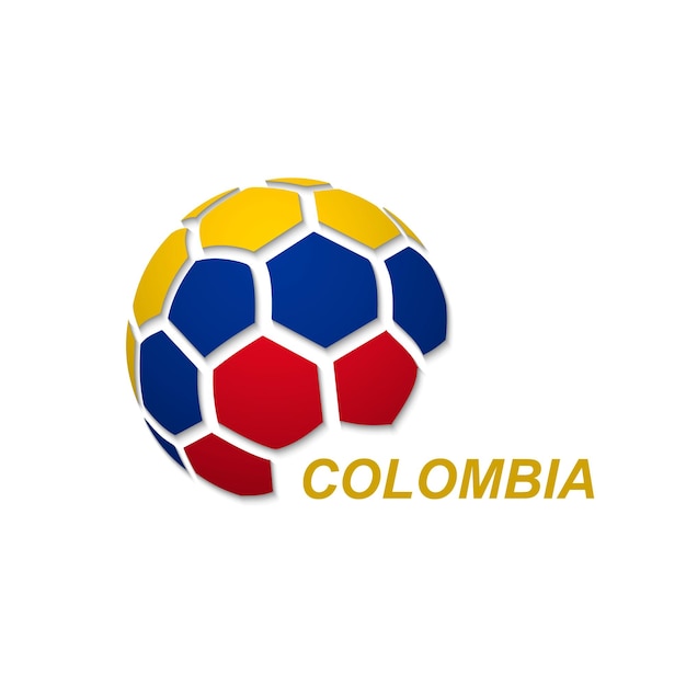 Vibrant Colombian Soccer Ball Design with National Colors | Jiffy Designs