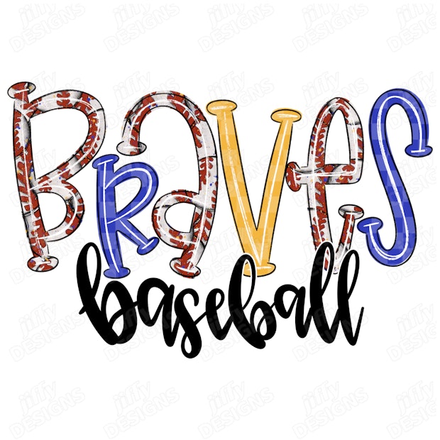 'Braves Baseball' Playful Typography with Baseball-Inspired Lettering ...