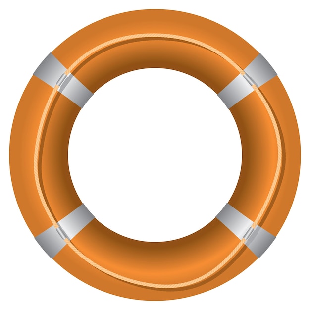 Vibrant Orange Life Preserver with Silver Accents | Jiffy Designs