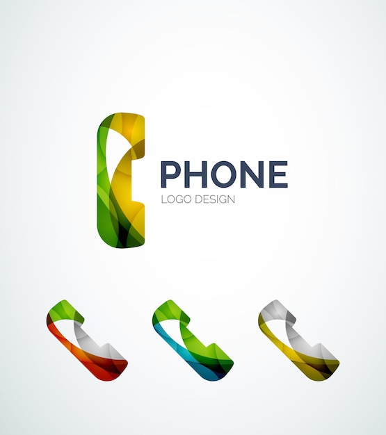Vibrant Abstract Phone Icon Collection with Swirling Shapes | Jiffy Designs