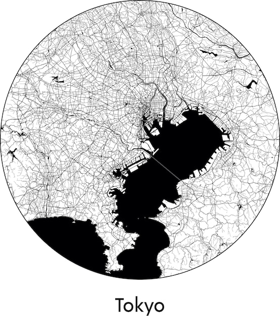 Detailed Map of Tokyo's Intricate Urban Landscape | Jiffy Designs