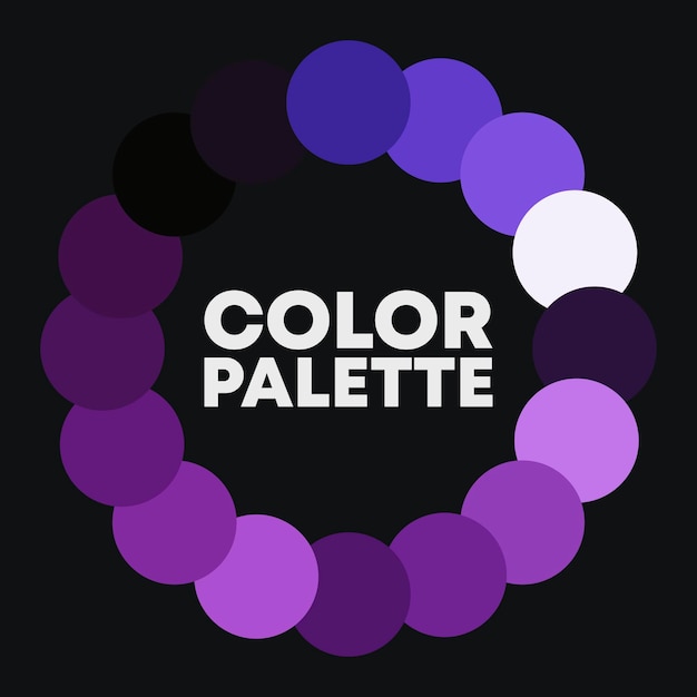 Vibrant Purple Circles Forming a Color Palette | Jiffy Designs