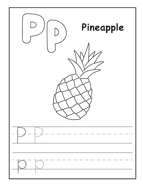 Playful Pineapple: Tracing the Letter P and Sketching Fruit | Jiffy Designs
