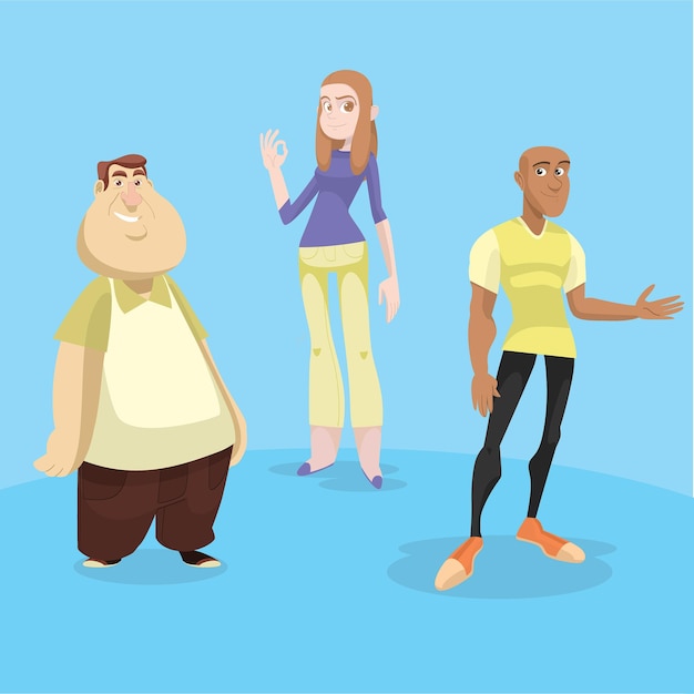 Diverse Group of Vibrant, Stylized Human Figures | Jiffy Designs