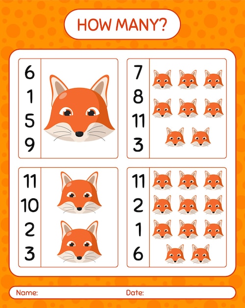 Counting Cute Fox Faces in this Engaging Illustration | Jiffy Designs