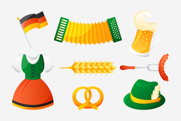 Vibrant German Cultural Symbols in Playful Illustration | Jiffy Designs