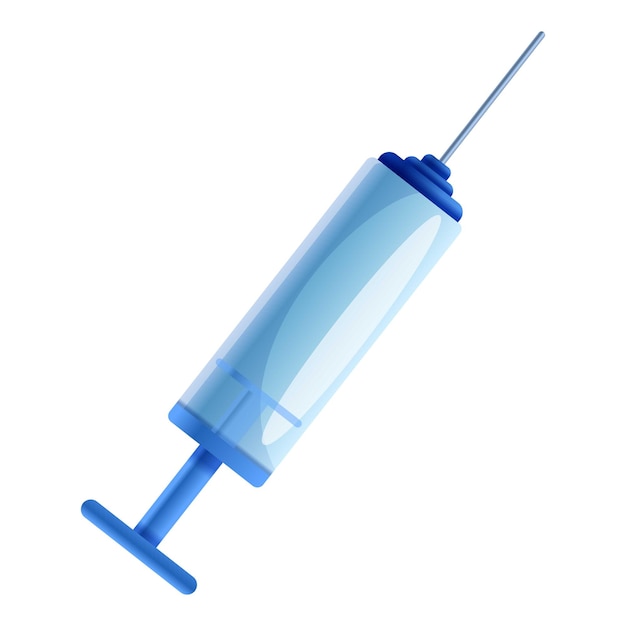 Vibrant Blue Medical Syringe on White Background | Jiffy Designs