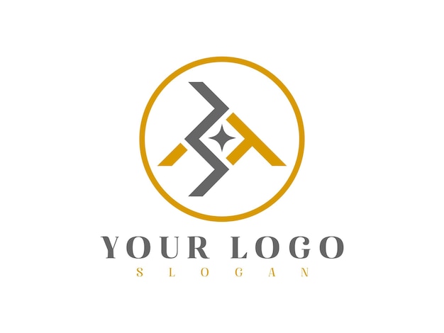 Sleek Modern Abstract Symbol in Circular Gold Frame | Jiffy Designs