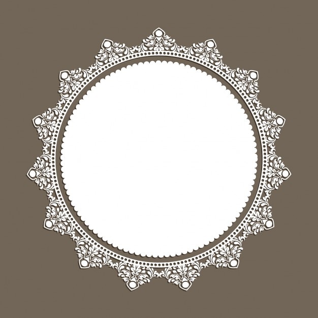 Intricate Circular Lace Frame with Floral Ornate Design | Jiffy Designs