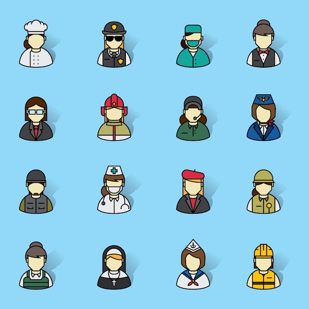 Diverse Avatars Collection: Vibrant Icons for Digital Representation ...