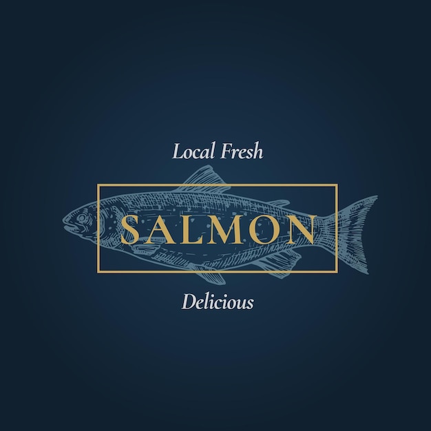 Elegant Salmon Label with Captivating Silhouette | Jiffy Designs