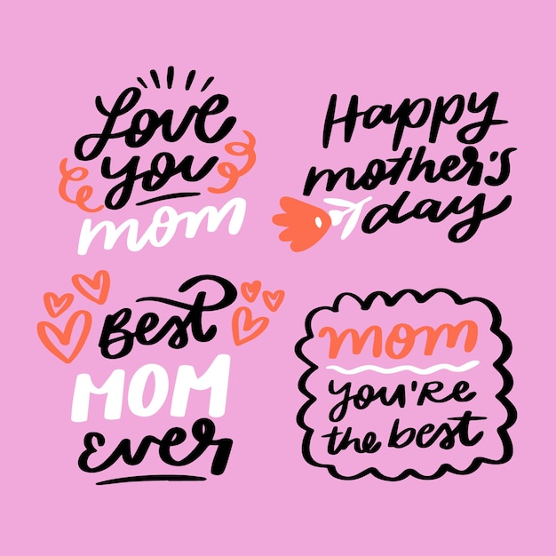 Vibrant Mother's Day Themed Typographic Collection | Jiffy Designs
