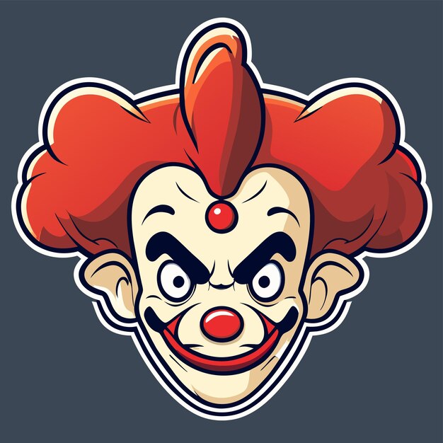 Vibrant Clown Face with Expressive Features | Jiffy Designs