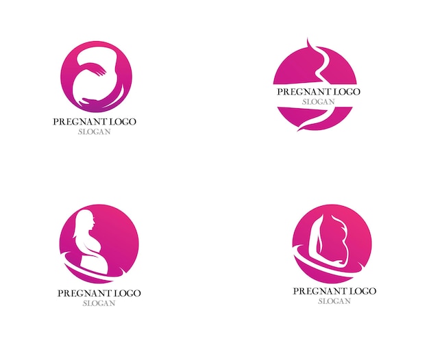 Versatile Pregnant Woman Silhouette Logos for Maternity Products ...