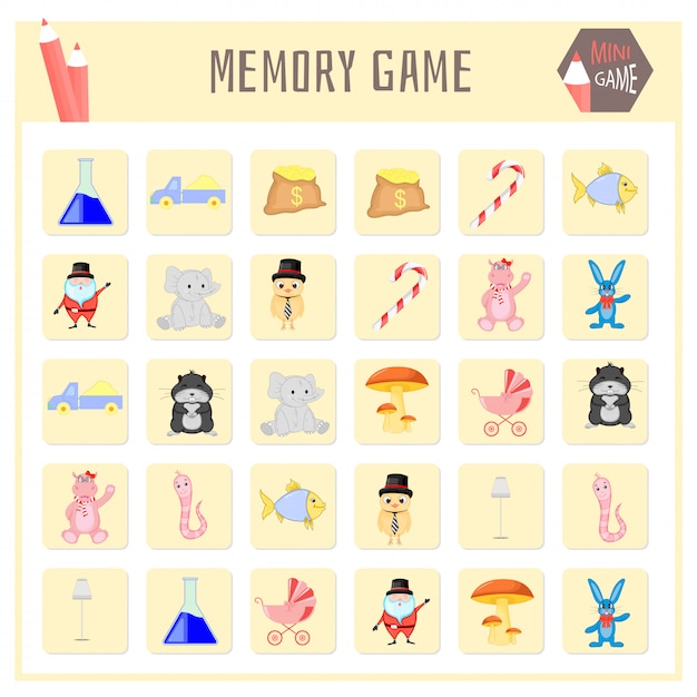 Whimsical Memory Game with Playful Illustrations | Jiffy Designs