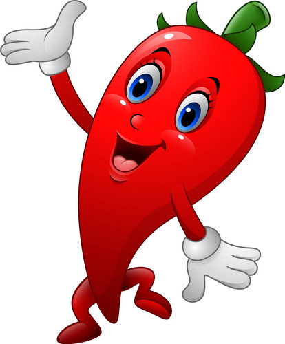 Vector Illustration Of Chili Cartoon Character | Jiffy Designs