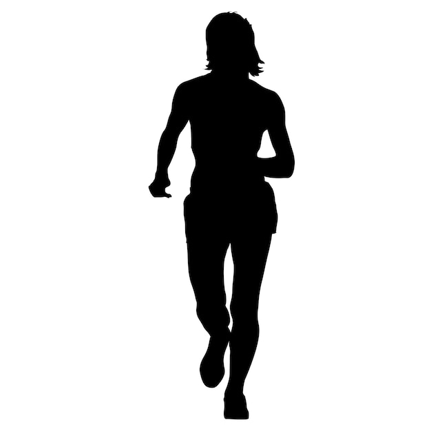 Powerful Silhouette of a Determined Runner | Jiffy Designs