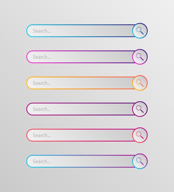 Vibrant Collection of Colorful Search Bar Designs | Jiffy Designs