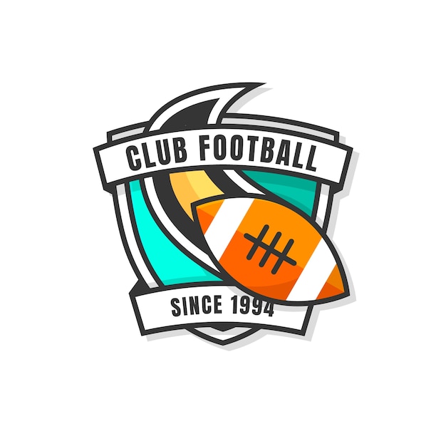 Vibrant Club Football Logo Since 1994 with Dynamic Football Imagery ...