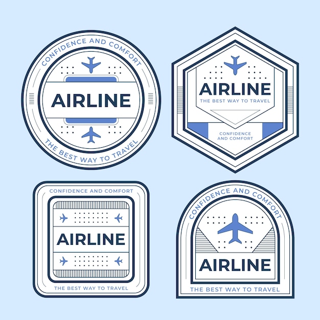 Versatile Airline-Inspired Badge and Icon Collection | Jiffy Designs