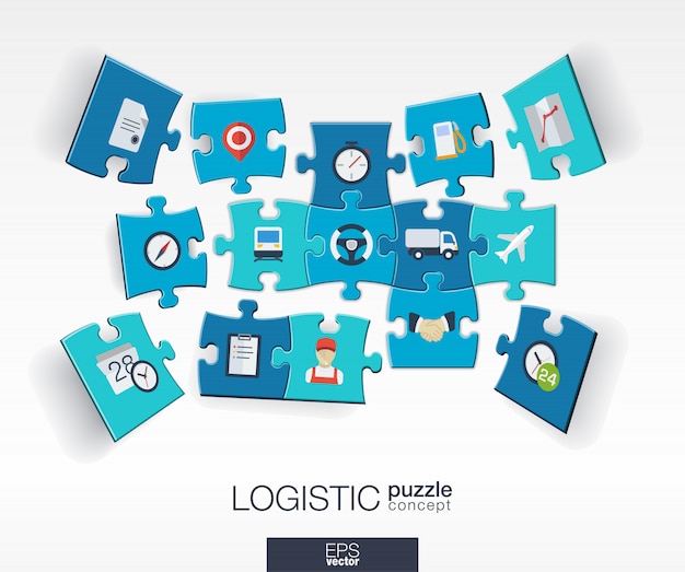 Vibrant Logistical Puzzle: Diverse Icons for Efficient Solutions ...