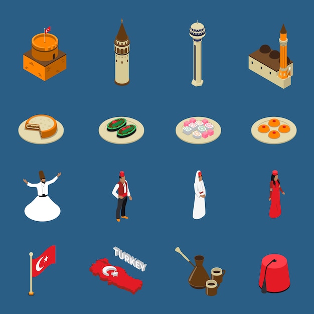 Vibrant Turkish Cultural Icons and Symbols Collection | Jiffy Designs
