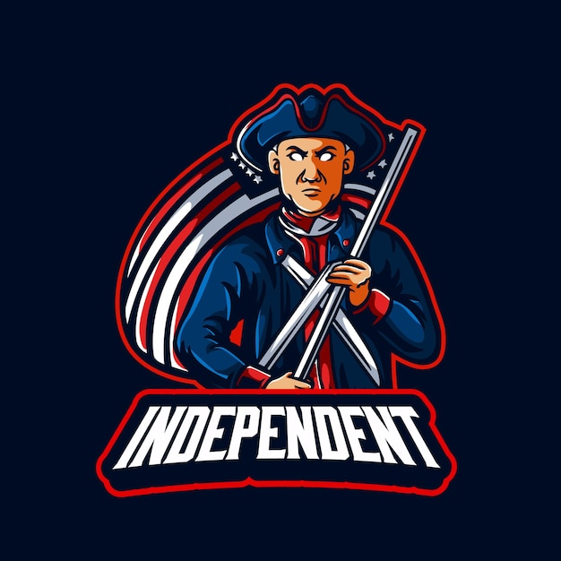 Patriotic Rebel with Musket in Defiant Stance | Jiffy Designs