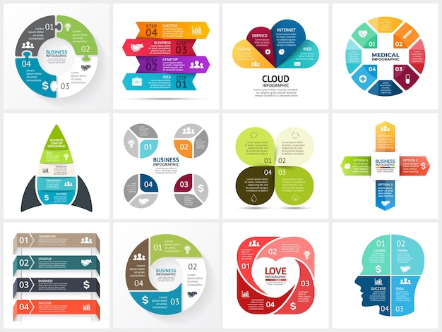 Vibrant Infographic Designs Showcasing Data and Concepts | Jiffy Designs