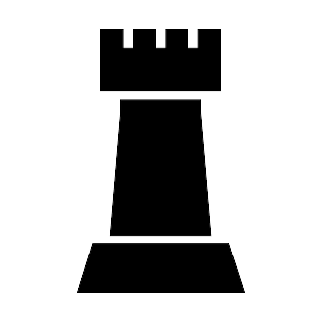 Powerful Chess Rook Silhouette Design | Jiffy Designs
