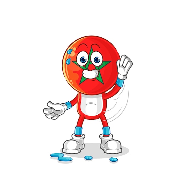 Cheerful Red and White Cartoon Character Waving Hello | Jiffy Designs