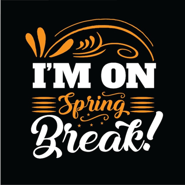 Vibrant Spring Break Typographic Design with Playful Elements | Jiffy ...