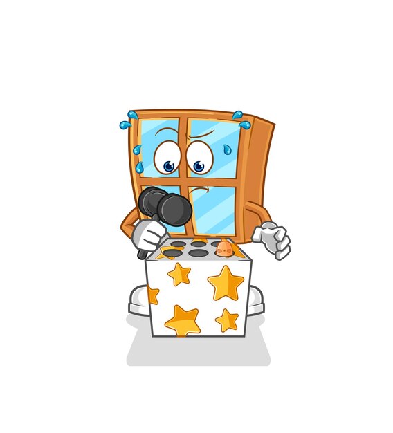 Cheerful Window Character Holding Delightful Star-Shaped Treats | Jiffy ...