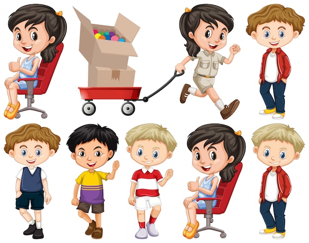 Diverse Collection of Vibrant Cartoon Characters for Versatile ...