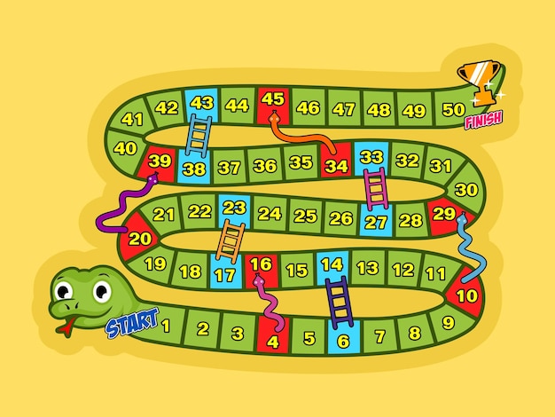 Vibrant Snakelike Game Board with Playful Graphics | Jiffy Designs