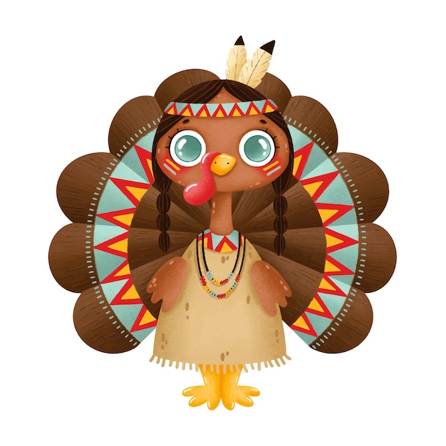 Vibrant Tribal Turkey Illustration for Festive Designs | Jiffy Designs