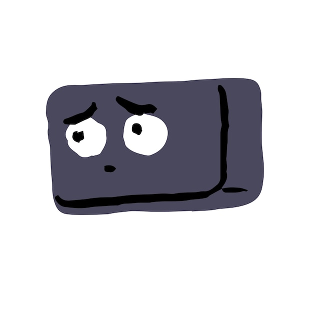 Playful Cartoon Rectangle with Expressive Eyes | Jiffy Designs