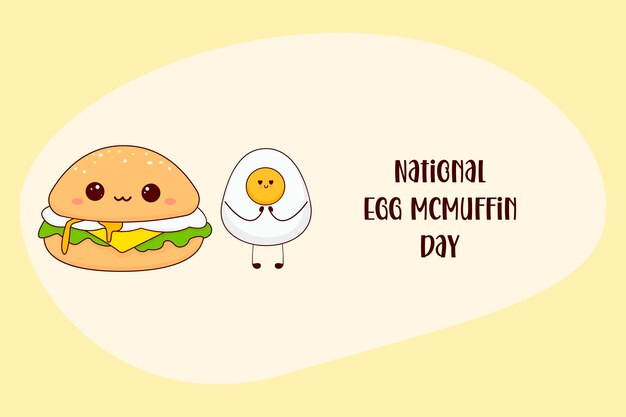 Celebrate National Egg McMuffin Day with Cute Cartoon Characters ...
