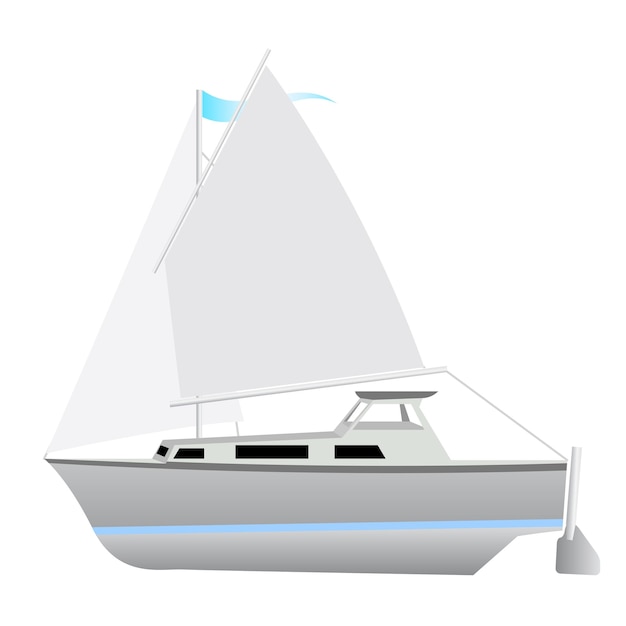 Sleek and Streamlined Sailboat with Minimalist Design | Jiffy Designs