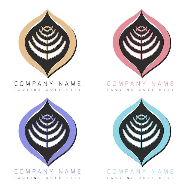 Diverse Collection of Vibrant Leaf-Inspired Logos for Versatile ...