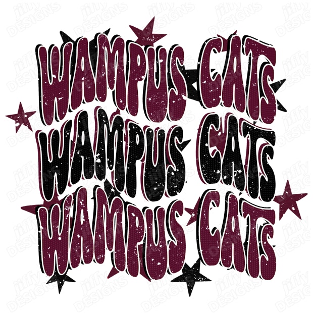 'Wampus Cats' Retro Horror-Inspired Typography with Starry Accents ...