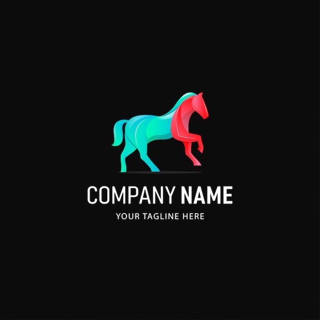 Vibrant Abstract Horse Logo for Modern Brand Identity | Jiffy Designs