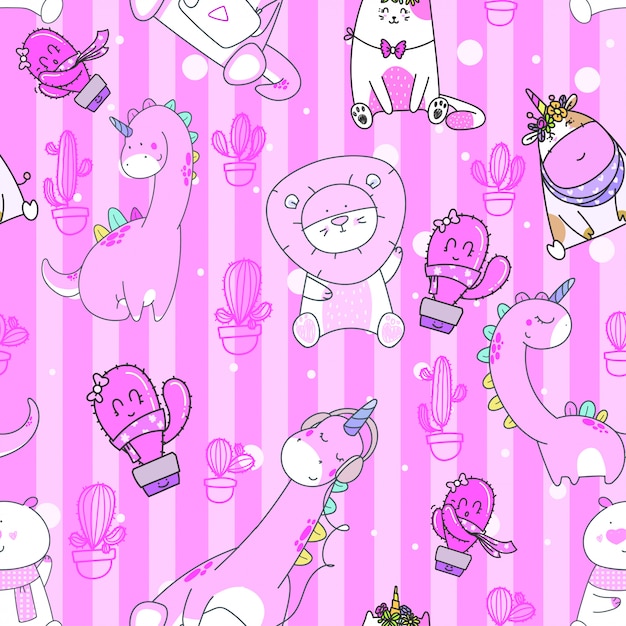 Vibrant Cactus and Critter Collection in Pink Hues | Jiffy Designs