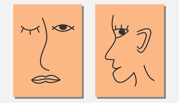 Minimalist Faces: Expressive Line Art Portraits | Jiffy Designs