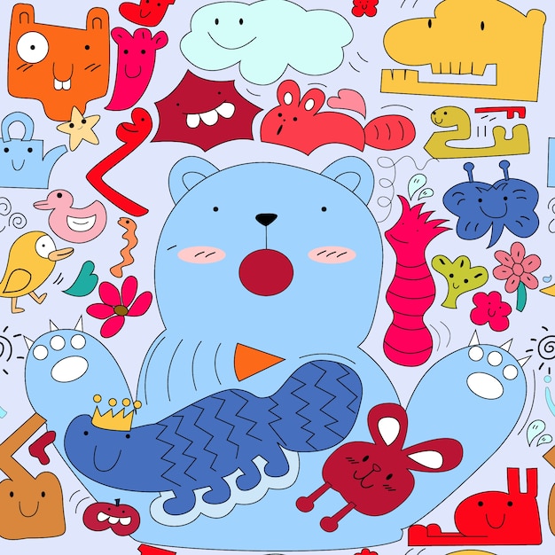 Whimsical Doodle Art with Vibrant Creatures and Patterns | Jiffy Designs
