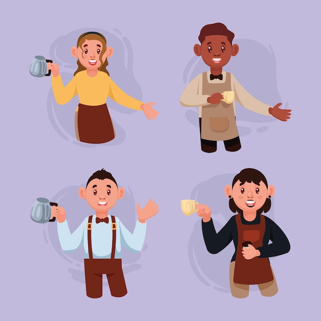 Diverse Collection of Cheerful Character Illustrations for Various ...