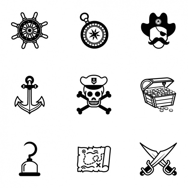 Captivating Collection of Nautical and Pirate-Themed Symbols | Jiffy ...