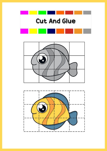 Vibrant Fish Cut-and-Glue Activity for Children | Jiffy Designs