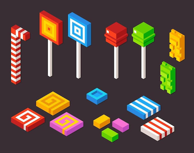 Vibrant Isometric Shapes and Geometric Patterns Collection | Jiffy Designs