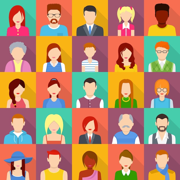 Vibrant Collection of Diverse Illustrated Character Portraits | Jiffy ...